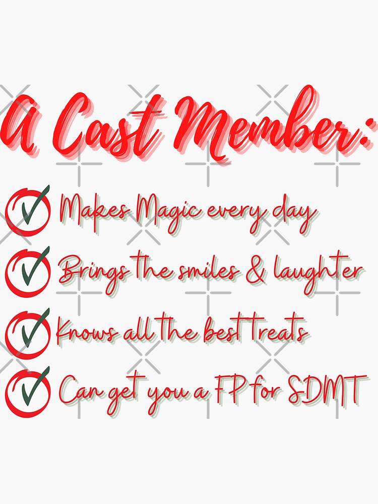 "Cast Member" Sticker for Sale by morelando | Redbubble