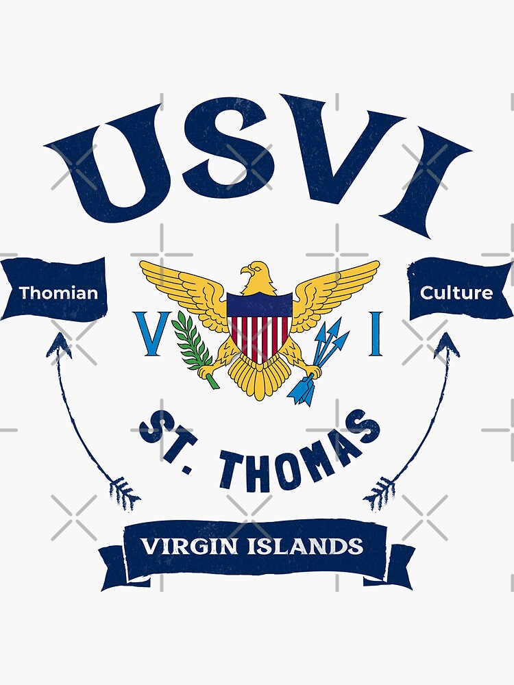 "US Virgin Islands Flag St. Thomas USVI Tropical" Sticker for Sale by ...