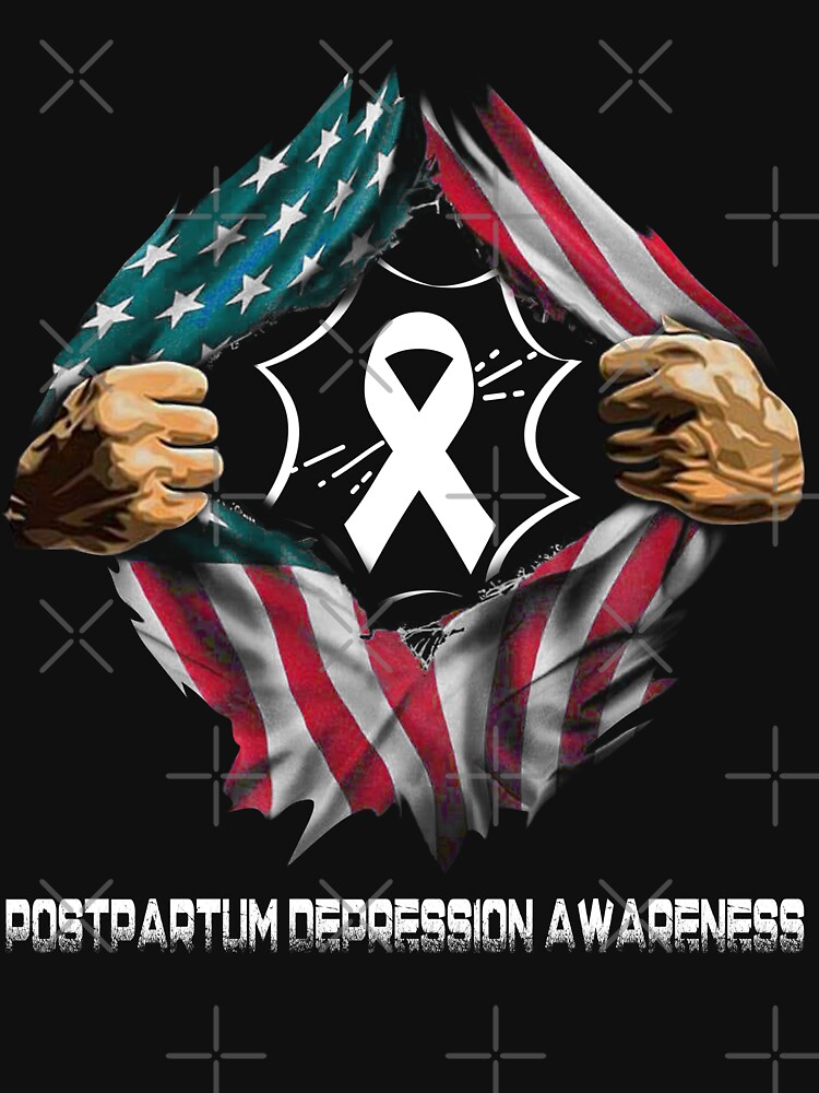 "Postpartum Depression Awareness American Flag" T-shirt by ArangoaStore ...