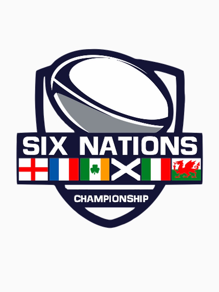 "Six 6 Nations Rugby Shirt" T-shirt for Sale by Babacarino | Redbubble ...
