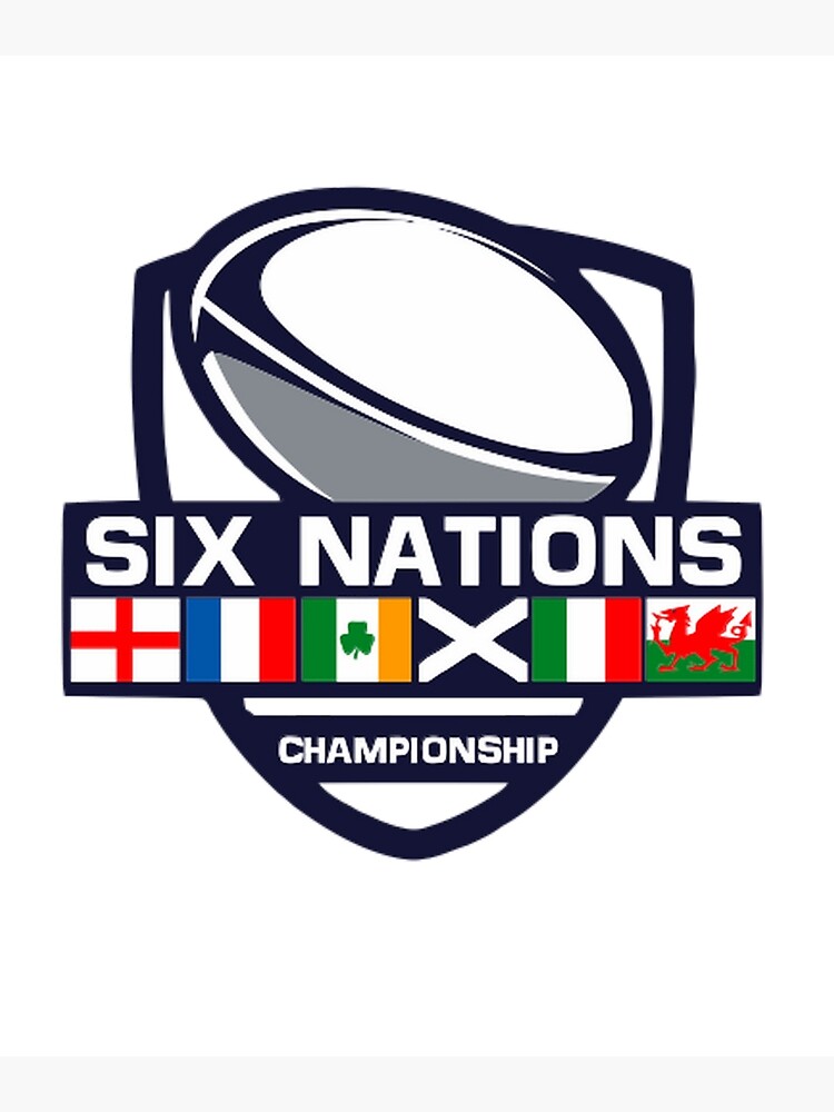 "Six 6 Nations Rugby Shirt" Poster for Sale by Babacarino | Redbubble