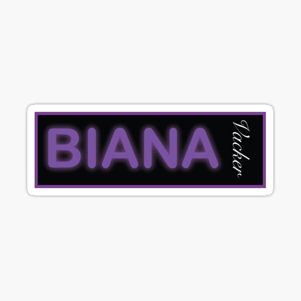 "Biana Vacker Neon " Sticker for Sale by maceyxkeefe | Redbubble