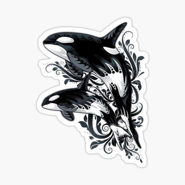 "Orca Grey" Sticker for Sale by HexOne | Redbubble