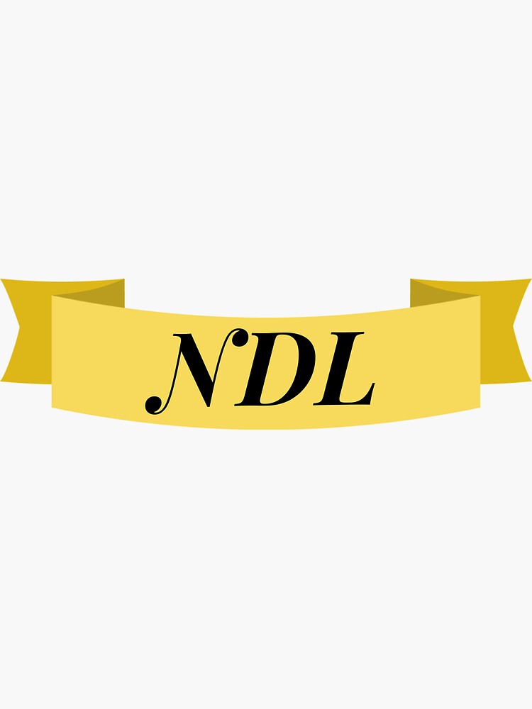 "NDL" Sticker by Roosvette | Redbubble