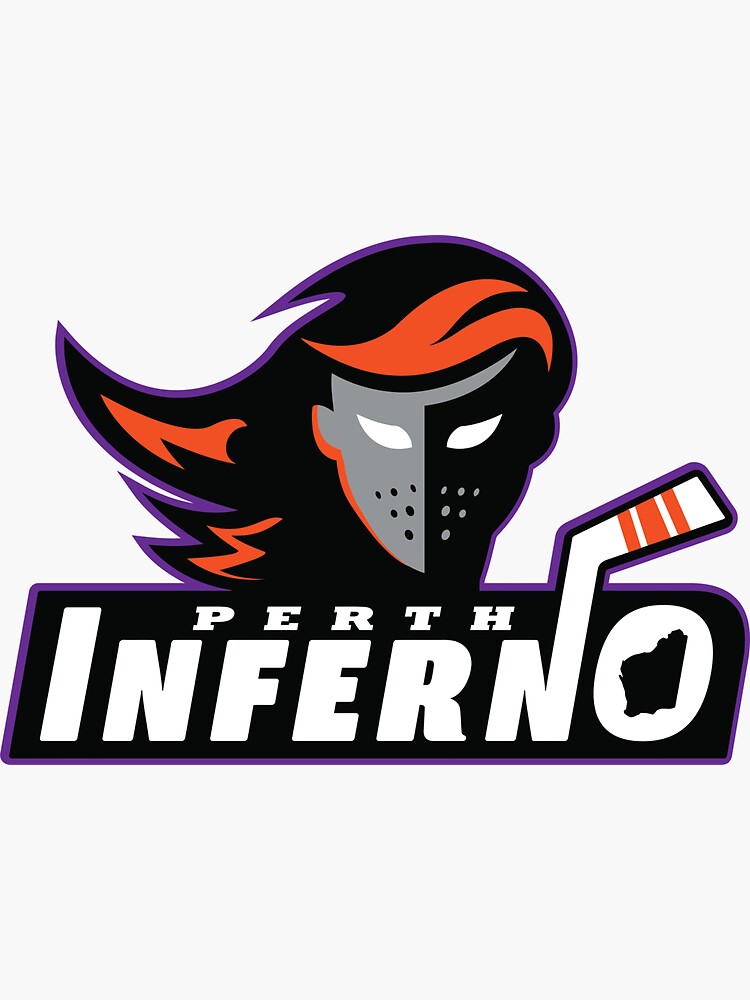 "Perth Inferno" Sticker by Kanaryart | Redbubble