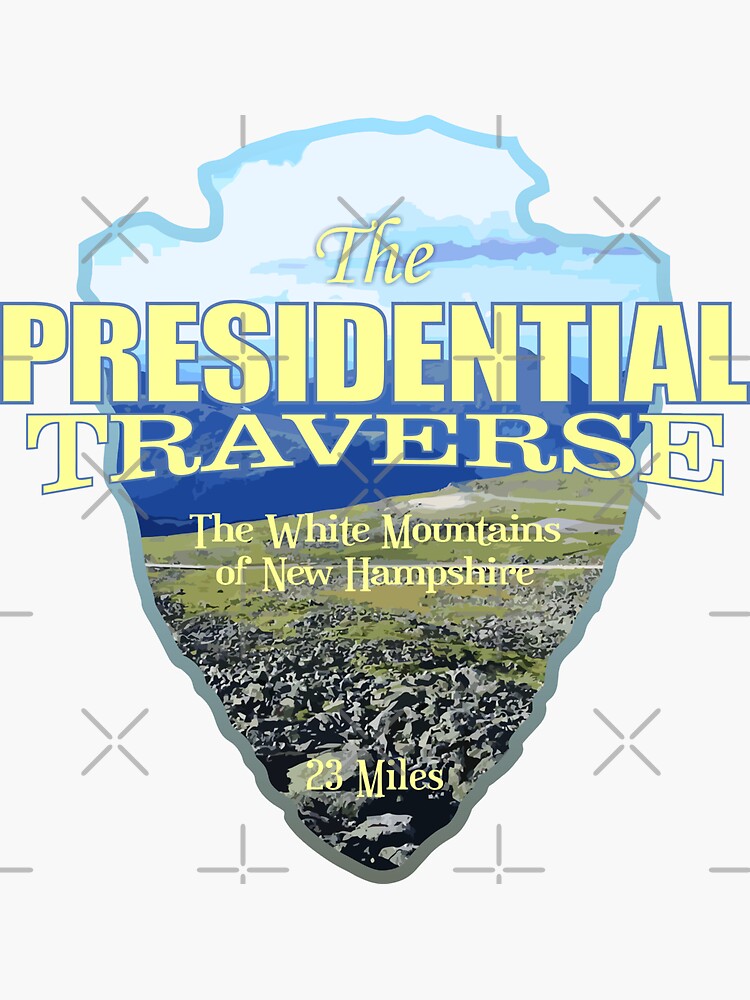 "Presidential Traverse (arrowhead)" Sticker for Sale by curranmorgan ...