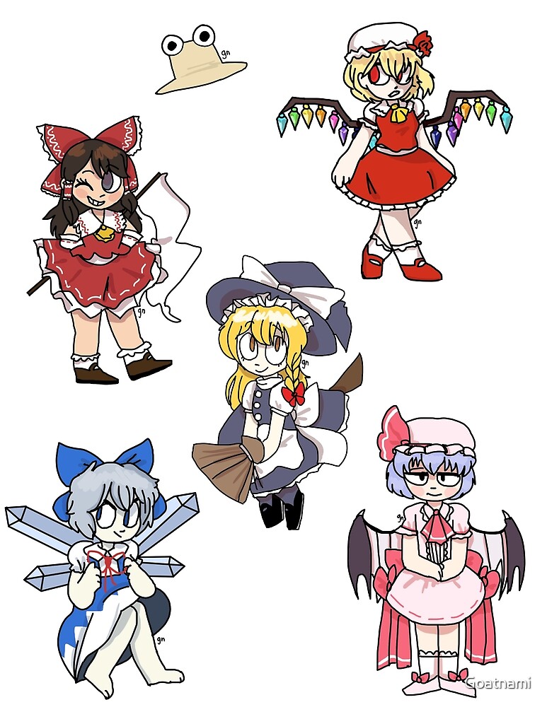 "TOUHOU STICKERS" by Goatnami | Redbubble