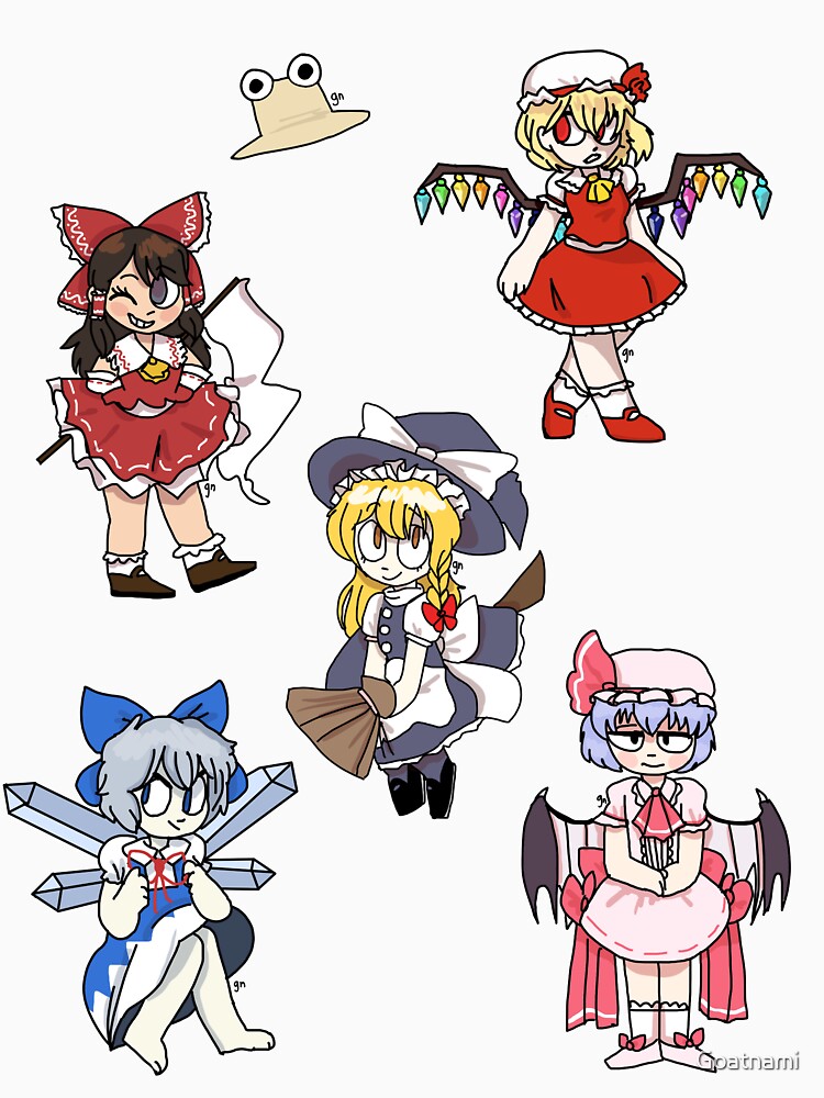"TOUHOU STICKERS" T-shirt for Sale by Goatnami | Redbubble | touhou t ...