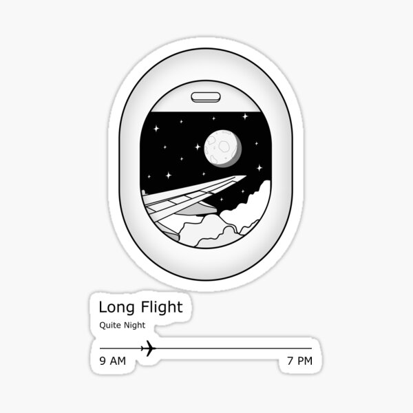 "Long Flight | Aesthetic Airplane" Sticker for Sale by Giftaestic ...
