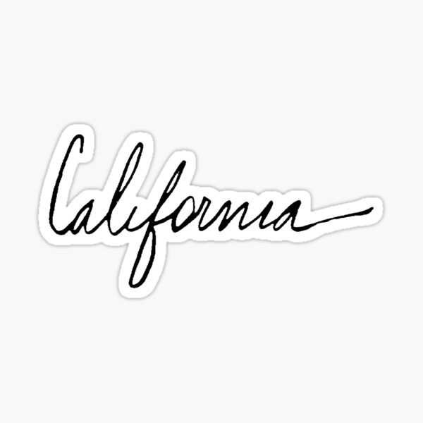 "California" Sticker by SheDesigned | Redbubble