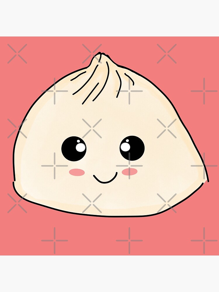 "Happy Bao - Cute smiling BBQ pork bun Dim Sum" Poster by Artbyacat ...
