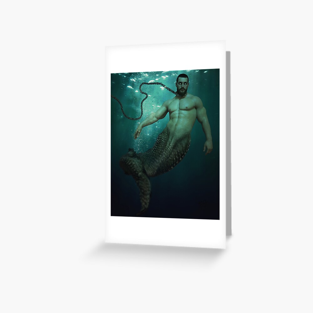 "Muscle Bear Merman" Sticker for Sale by astrazero | Redbubble