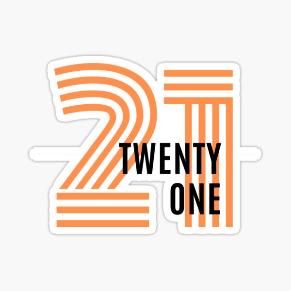 "Retro 21" Sticker for Sale by KinoWow | Redbubble