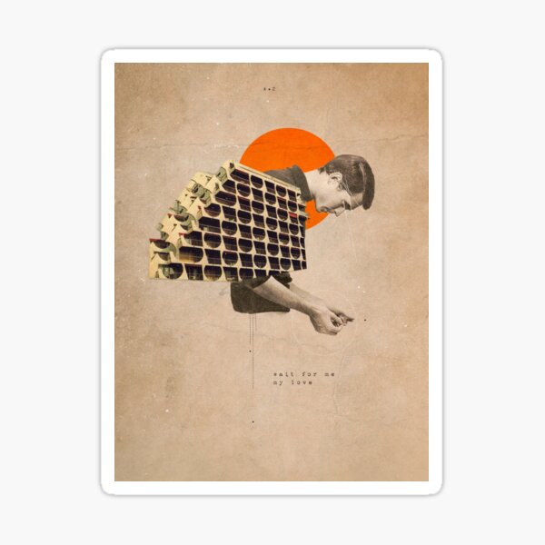 "Wait For Me" Sticker for Sale by FrankMoth | Redbubble