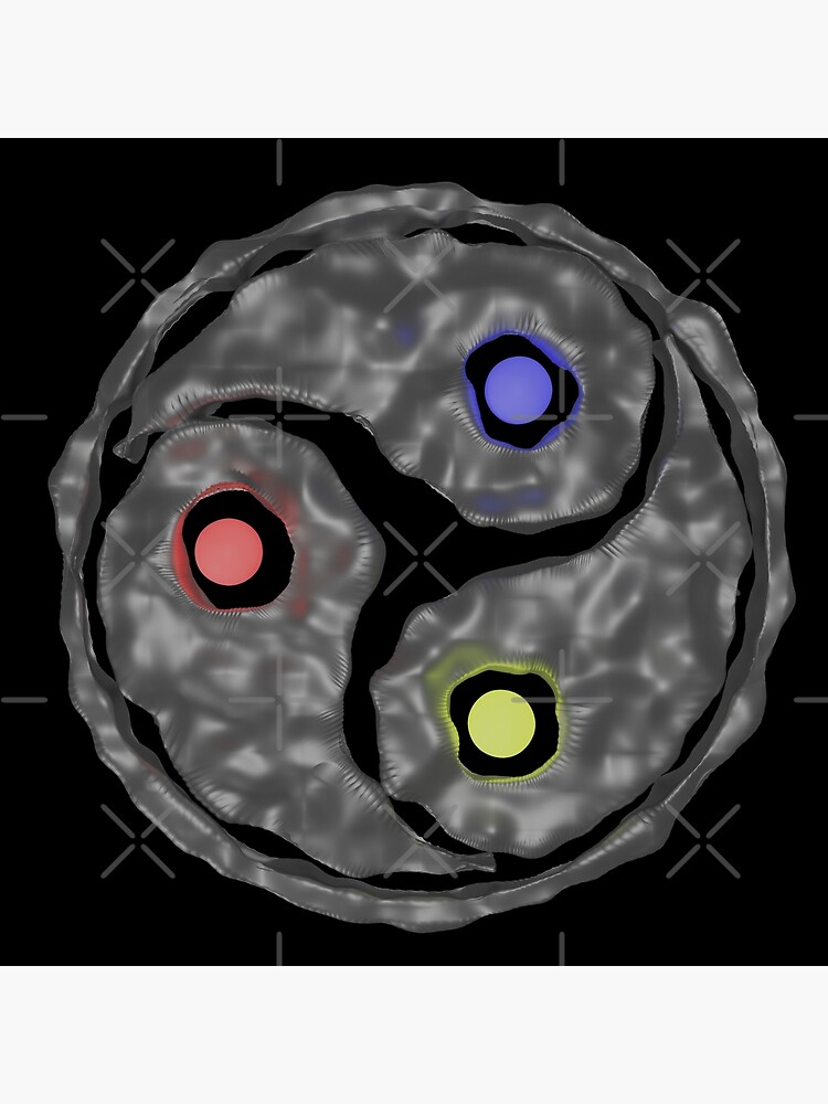 "Triple Ying-Yang "3D Liquid Metal"" Poster by Tristral | Redbubble
