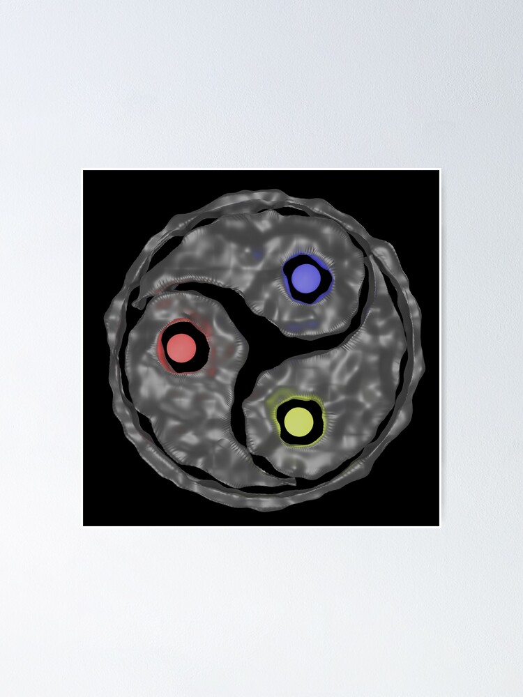 "Triple Ying-Yang "3D Liquid Metal"" Poster by Tristral | Redbubble