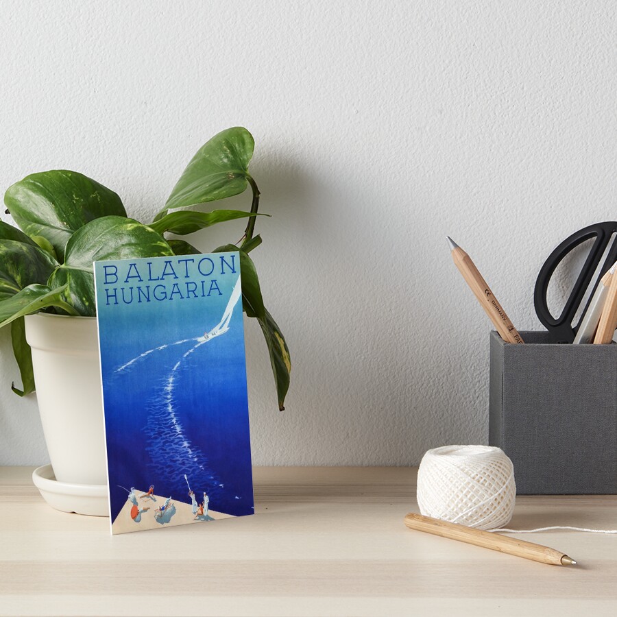 Kunstdruck mit "retro classic Balaton poster" von CorasPosters | Redbubble