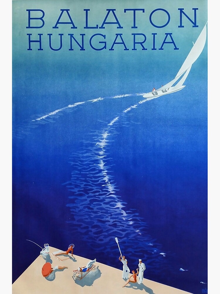 Kunstdruck mit "retro classic Balaton poster" von CorasPosters | Redbubble
