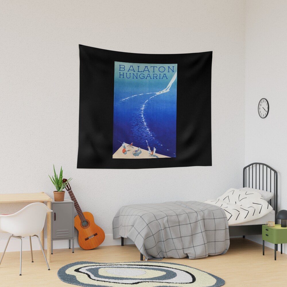 Kunstdruck mit "retro classic Balaton poster" von CorasPosters | Redbubble