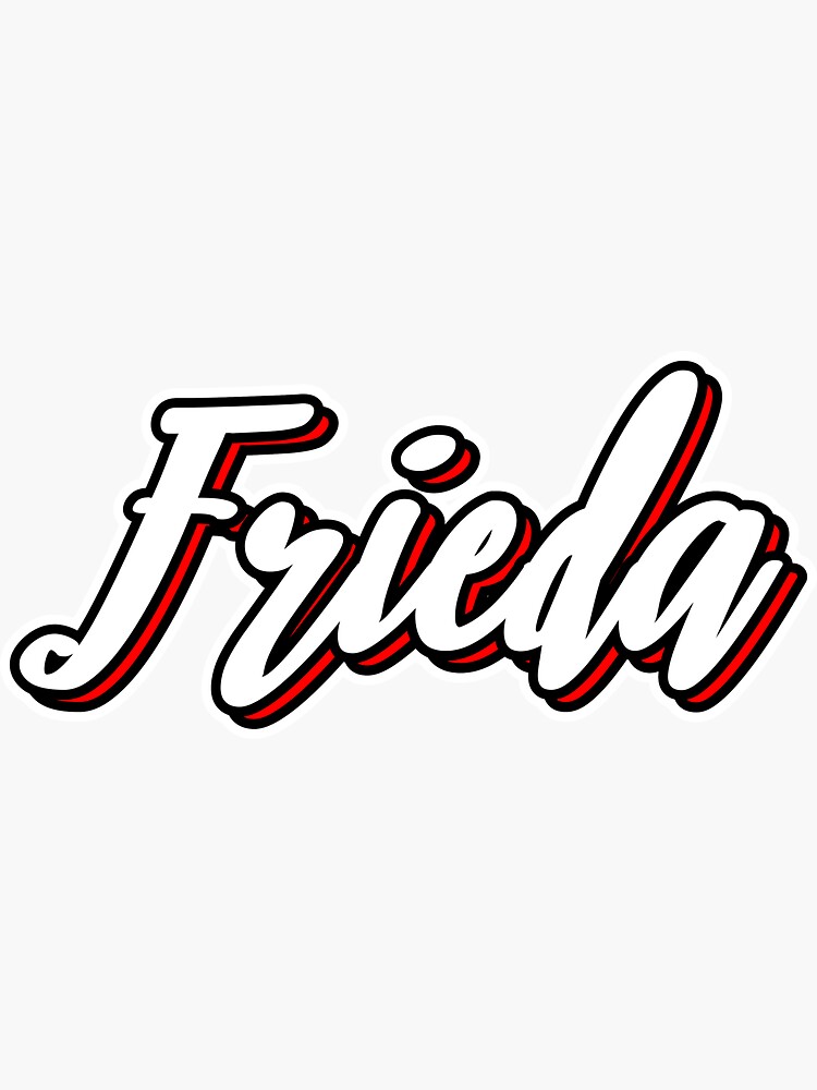 "Frieda first name - hand lettering design" Sticker for Sale by sulies ...