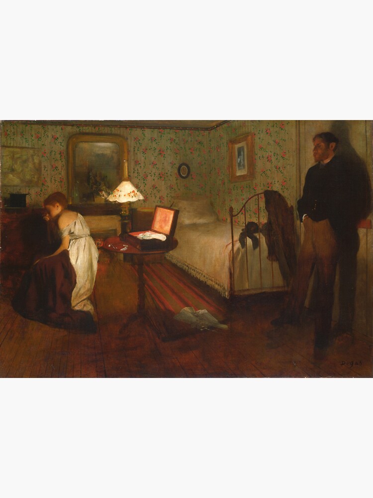 "Edgar Degas - Interior (1869)" Sticker for Sale by HistoryRestored ...