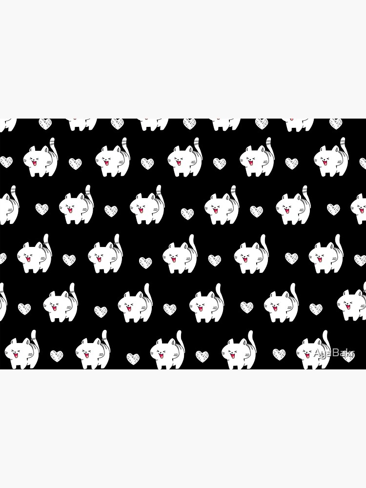 "Cute cats yawning" Sticker by AyaBakr | Redbubble