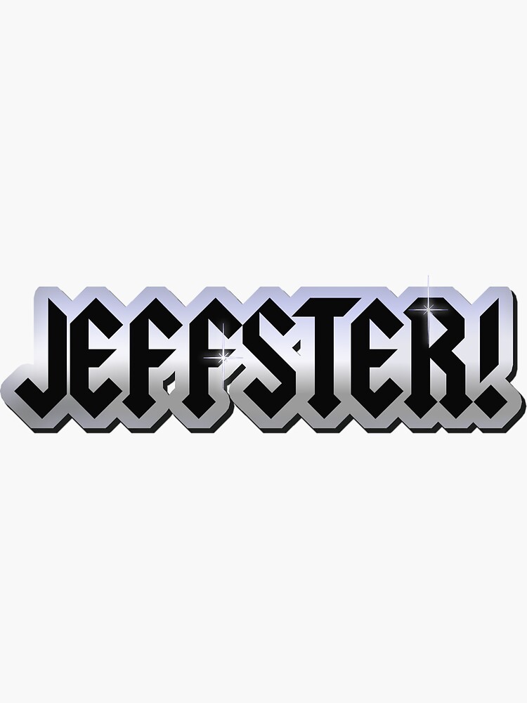 "Jeffster!" Sticker for Sale by katmakesthings | Redbubble