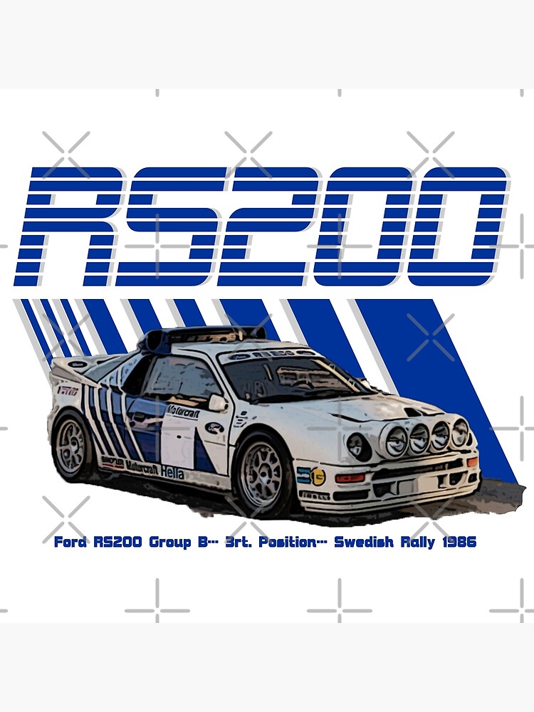 "FORD RS200 RALLY GROUP B" Art Print by JonaKarpi | Redbubble