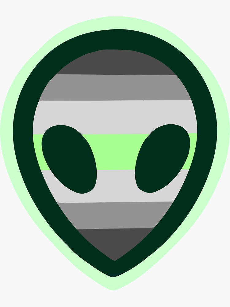 "Agender Alien" Sticker for Sale by Vyscera C | Redbubble