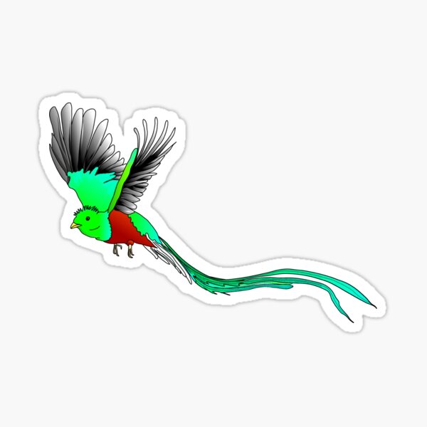 "Sacred bird quetzal" Sticker by NatureNature | Redbubble