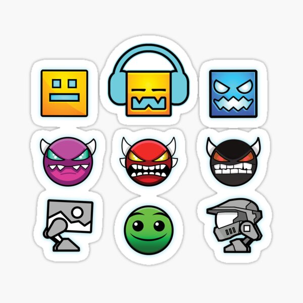 Geometry Dash Stickers | Redbubble