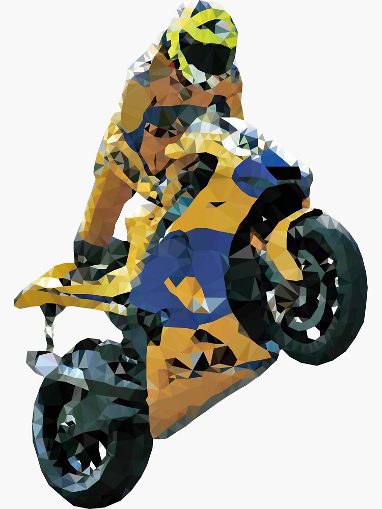 "Motorrad Wheelie" Sticker von tristanmillward | Redbubble