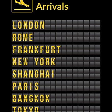 "Airport Board Arrivals" Sticker for Sale by anass002 | Redbubble