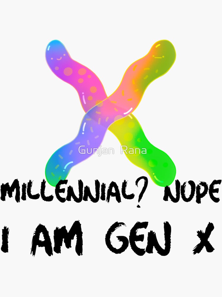 "Gen X" Sticker by Gunjanrana | Redbubble