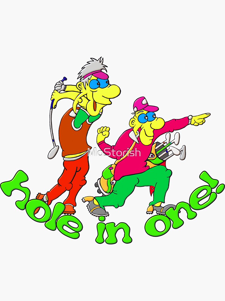 "Funny Hole in One" Sticker by MoStorish | Redbubble