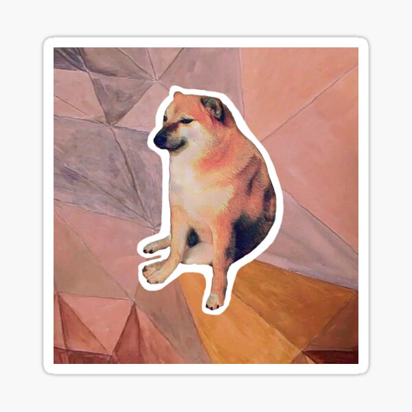 "cheems meme" Sticker for Sale by KobyBurhop | Redbubble