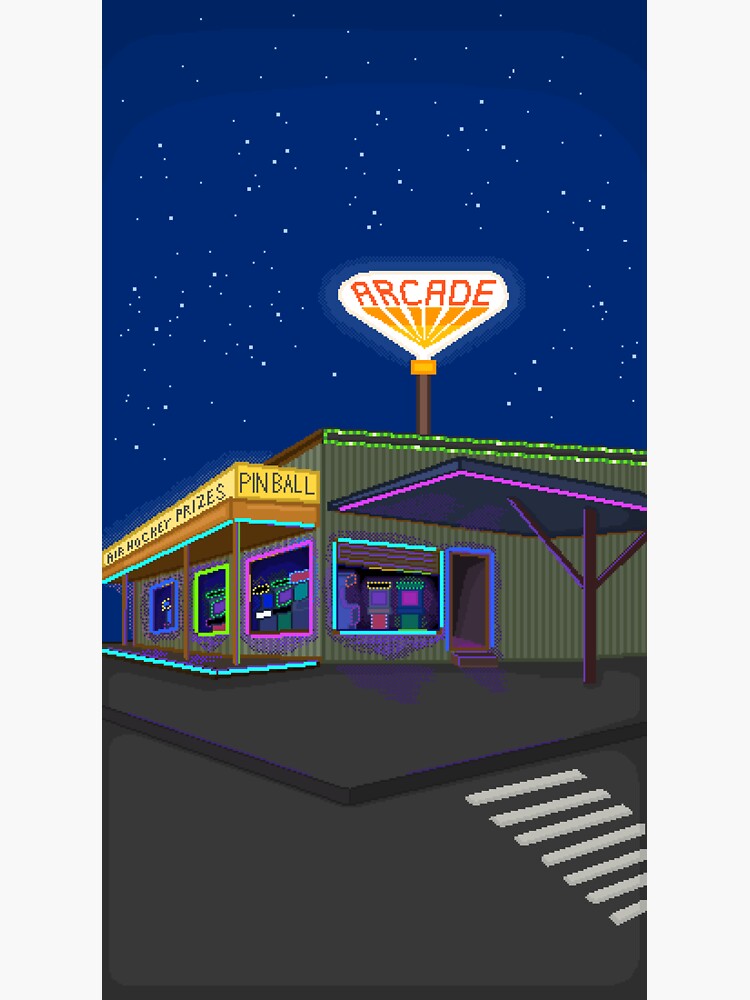 "80s Stranger Things arcade" Sticker for Sale by eightbitarcade | Redbubble