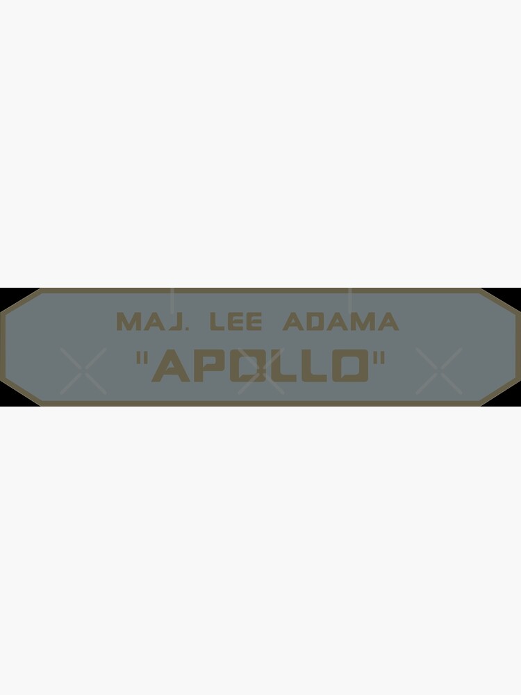"Battlestar Galactica Viper Name Plate Apollo Lee Adama Sign" Poster ...