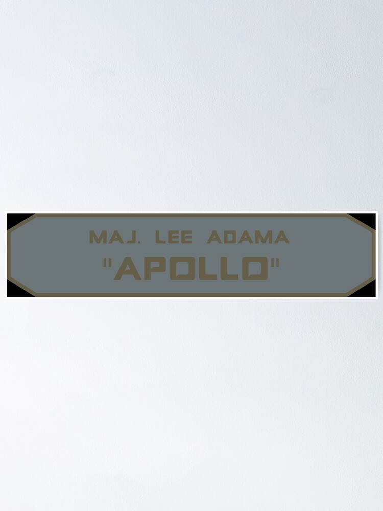 "Battlestar Galactica Viper Name Plate Apollo Lee Adama Sign" Poster ...
