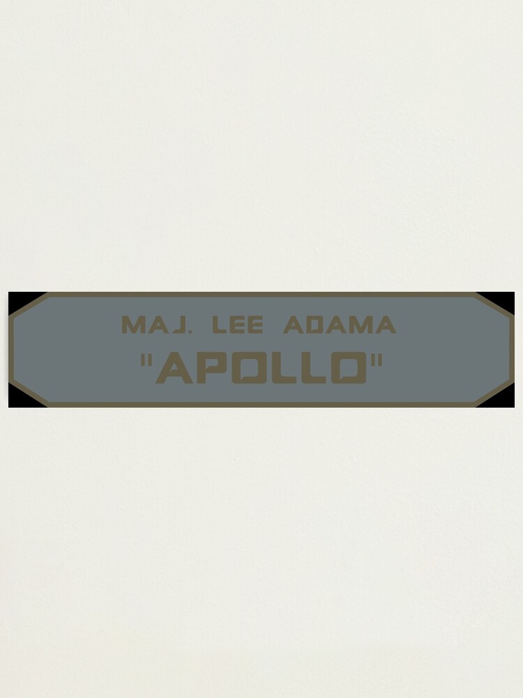 "Battlestar Galactica Viper Name Plate Apollo Lee Adama Sign ...