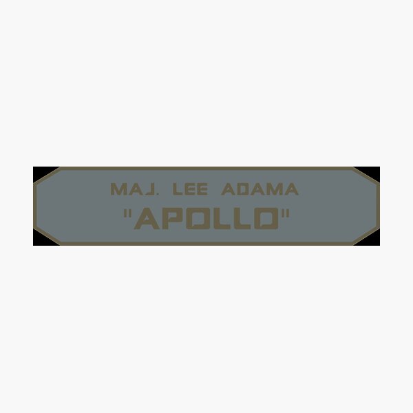 "Battlestar Galactica Viper Name Plate Apollo Lee Adama Sign ...
