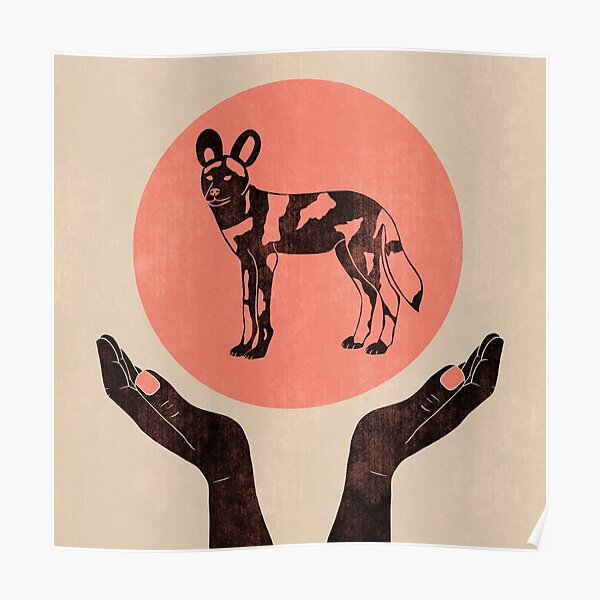 "Save the African Wild Dog" Poster for Sale by Natalie2plus3 | Redbubble