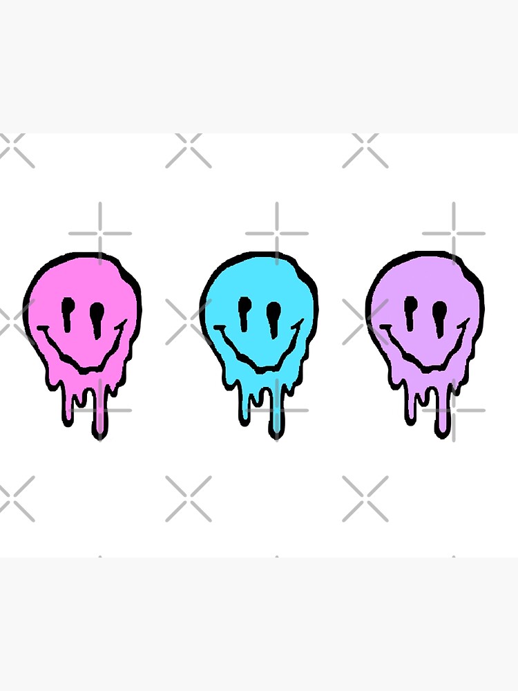 "Pink blue purple drippy face" Art Print for Sale by Als10806 | Redbubble