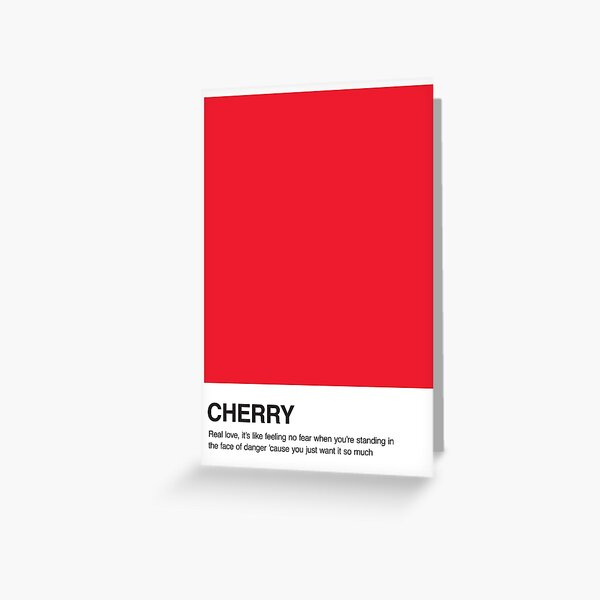 "Cherry Pantone Swatch" Greeting Card by Kthen | Redbubble