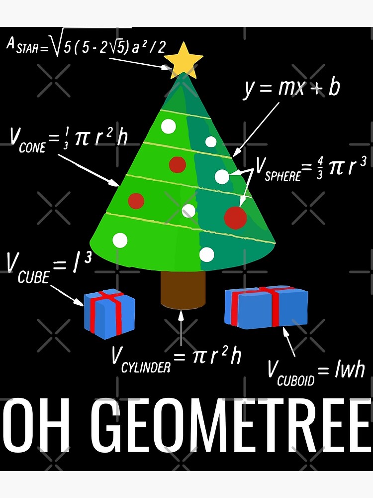"Oh Geometree Geometry Math Science Teacher Christmas" Poster for Sale ...