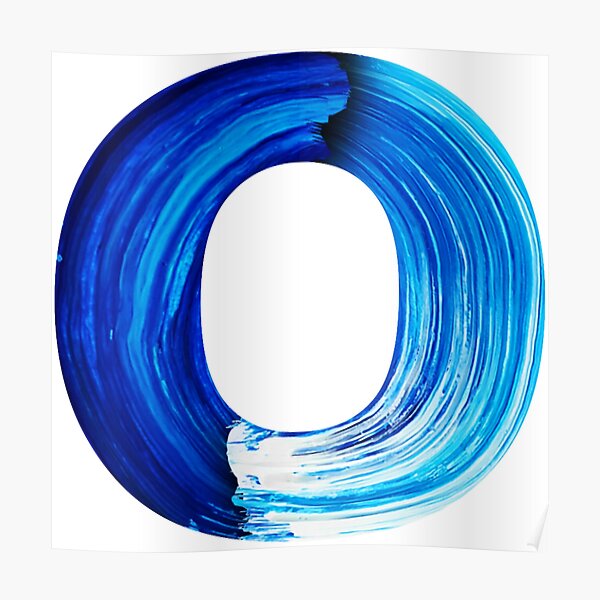 "Blue watercolor painted letter O" Poster for Sale by Trassia | Redbubble