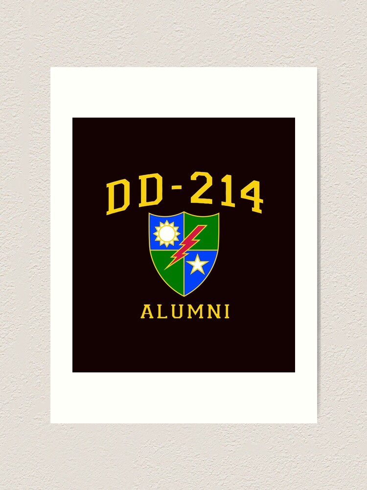 "US Army Ranger Veteran DD214 Alumni Logo Insignia for Christmas" Art ...