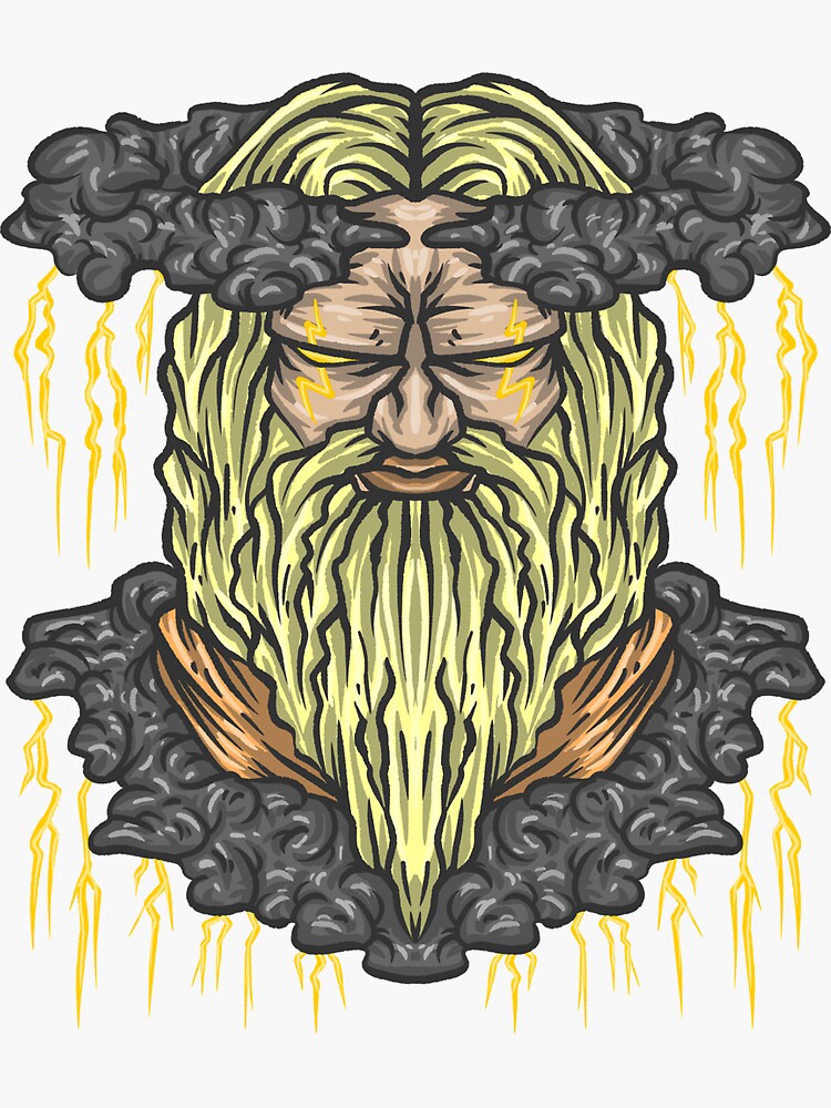 "Zeus Greeks Gods Say Lightning Latin Mythology" Sticker for Sale by ...