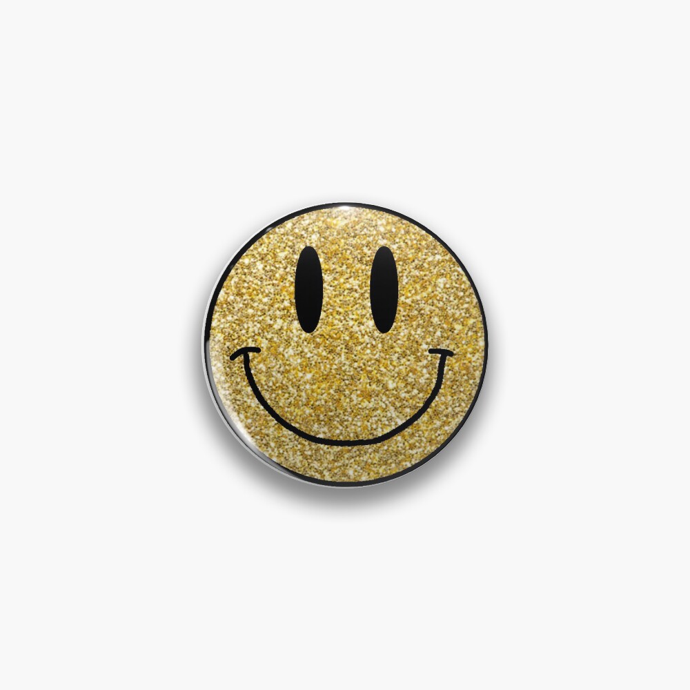 "Gold Glitter Smiley Face " Sticker for Sale by Mistydesign | Redbubble