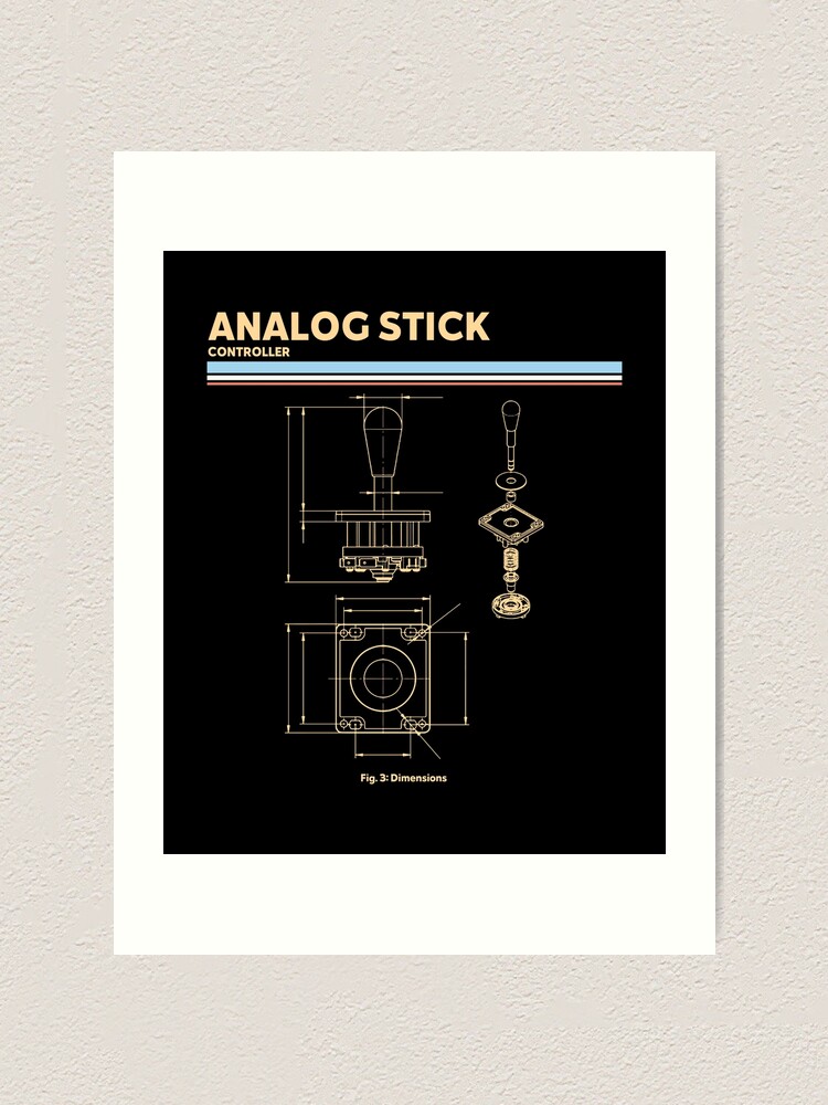 "Analog Stick Exploded View Vintage design " Art Print for Sale by ...